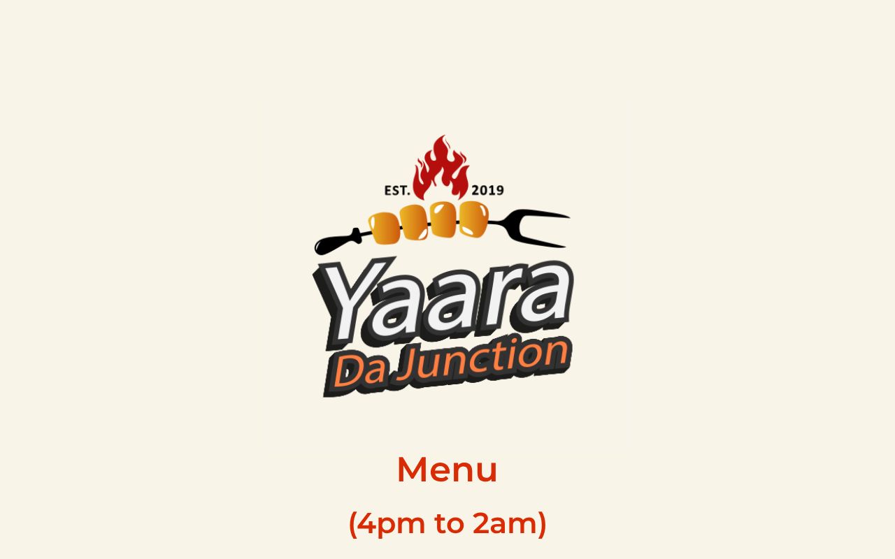 Yaara Da Junction Menu